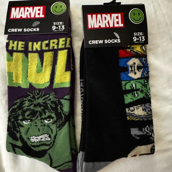 Marvel | Underwear & Socks | Marvel Crew Socks Hulk And Avengers Design ...